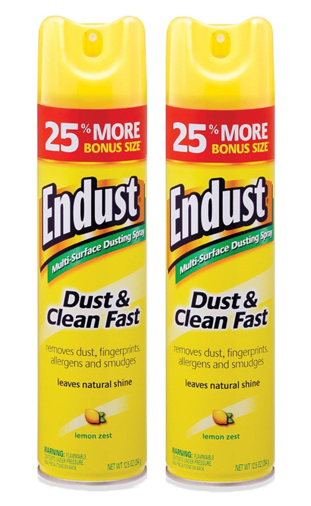 Endust Multi-Surface Dusting and Cleaning Spray, Lemon Zest, 12.5 Ounce ...