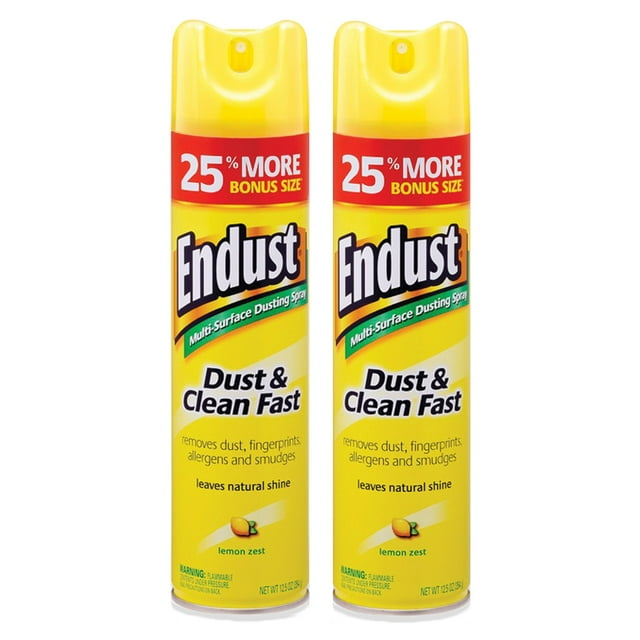 Endust Multi-Surface Dusting and Cleaning Spray, Lemon Zest, 12.5 Ounce ...