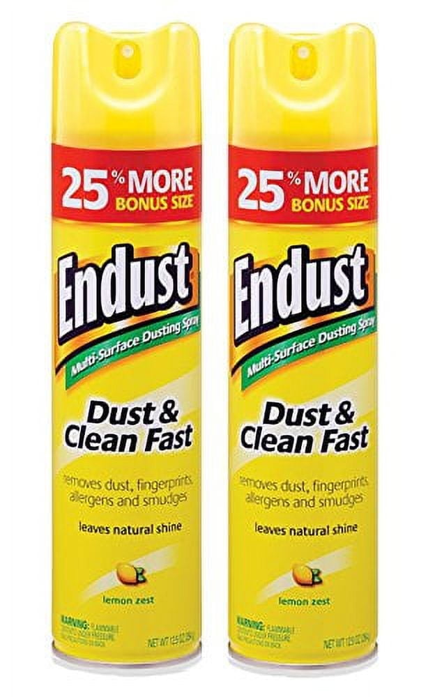 Endust Multi-Surface Dusting and Cleaning Spray, Lemon Zest Scent, 2 ...