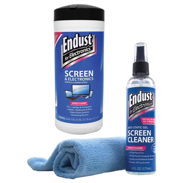 Endust for Electronics 11506 Screen Cleaning Wipes, 70-ct & Gel Screen ...
