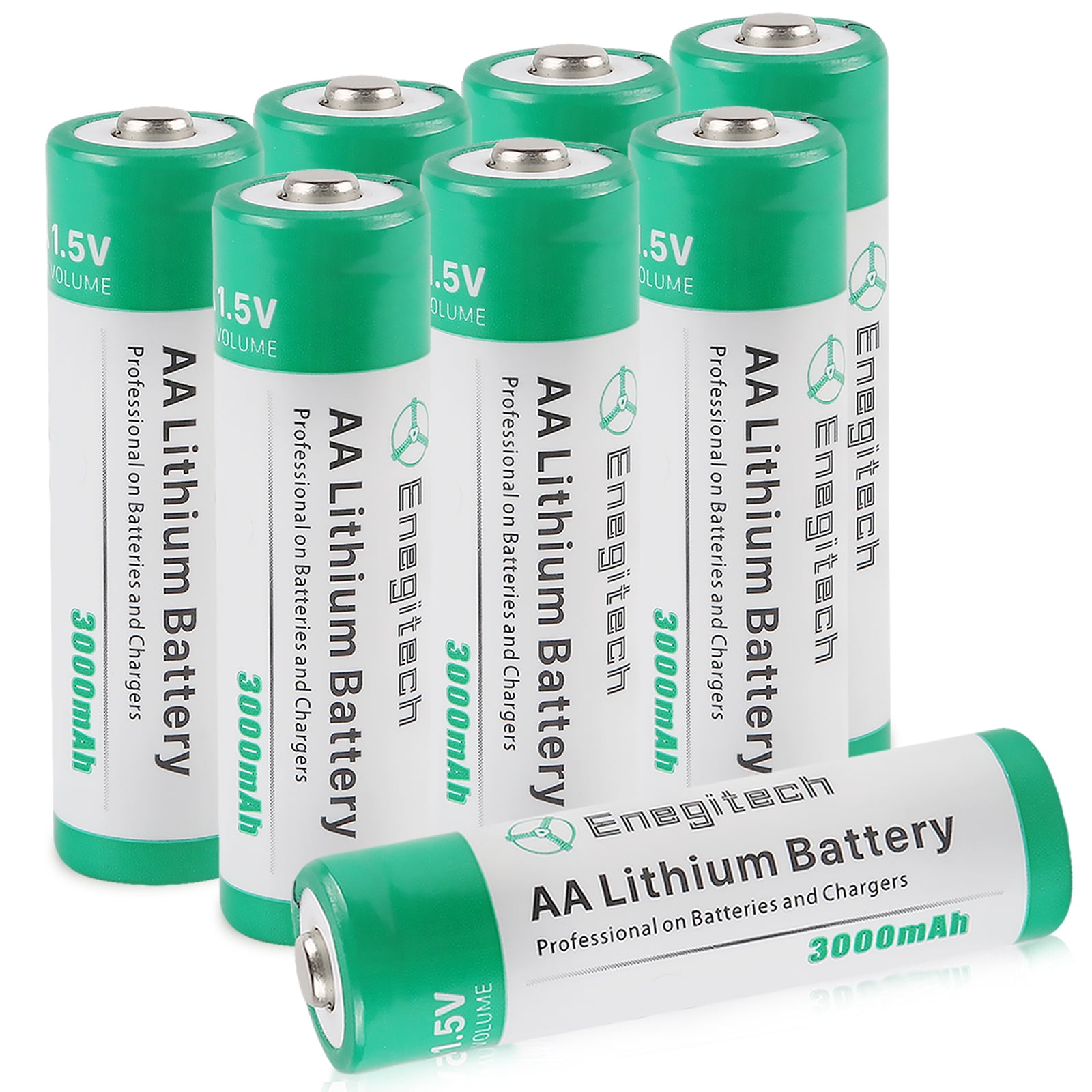 Enegitech AA Lithium Battery, 1.5V 3000mAh Non-Rechargeable Battery for ...