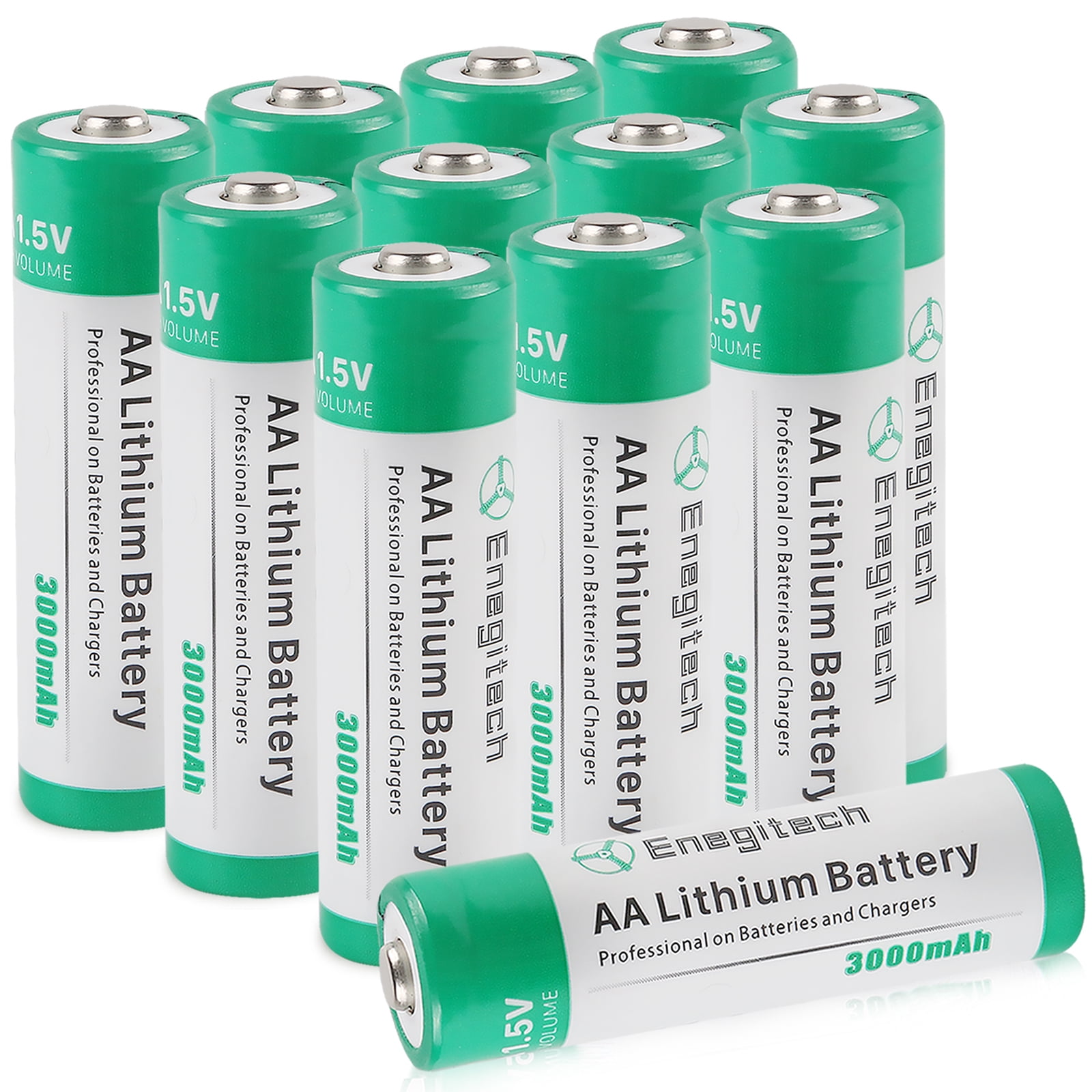 Enegitech AA Lithium Battery, Non-Rechargeable 1.5V, Compatible with ...