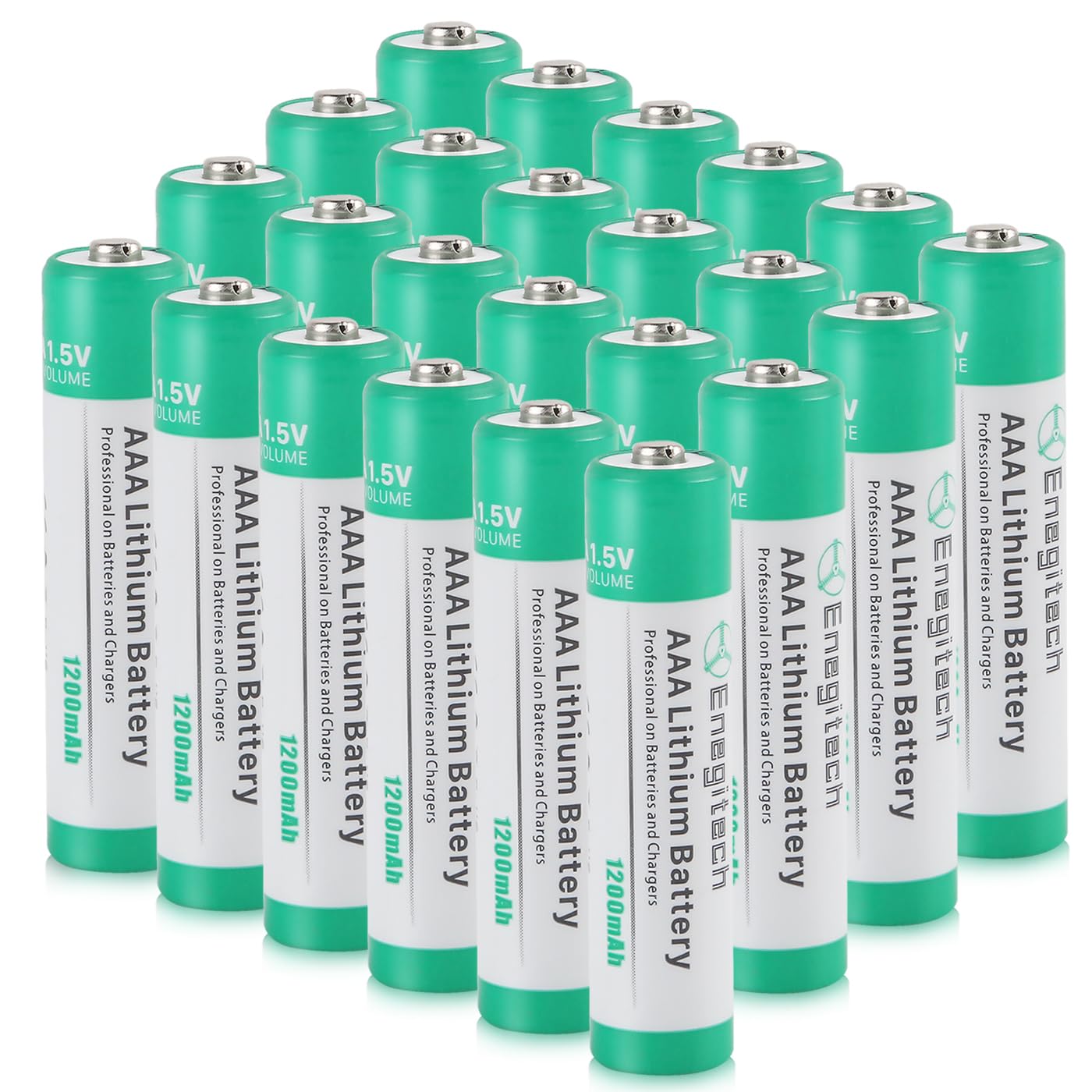 Enegitech AAA Lithium Batteries, 1.5V 1200mAh Non-Rechargeable Triple A ...