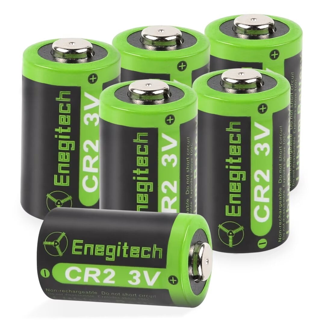 Enegitech CR2 3V Lithium Battery, Non-Rechargeable, 1000mAh, 6 Pack ...