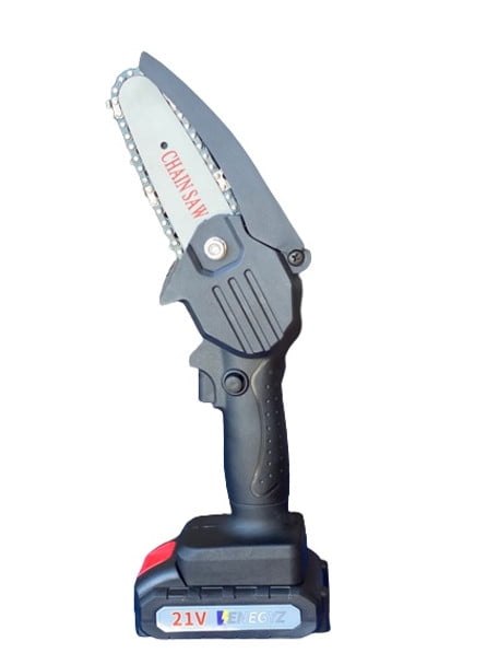 Enegyz Mini Chainsaw 4 inch Cordless Electric Hand Saw 21V 2000mAh ...