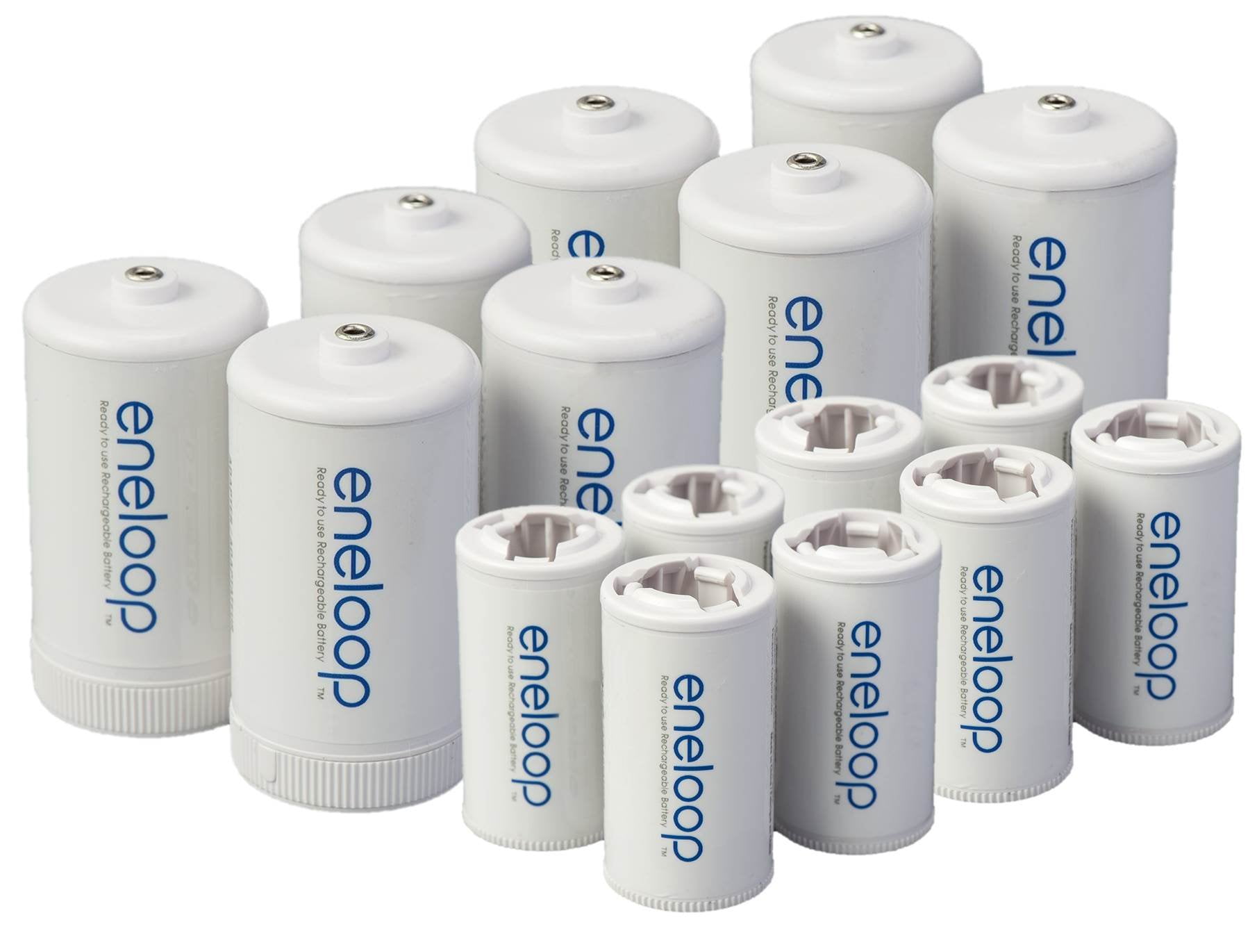 16 Panasonic Eneloop Spacers 8 C Size Spacers, and 8 D Size Spacers ...