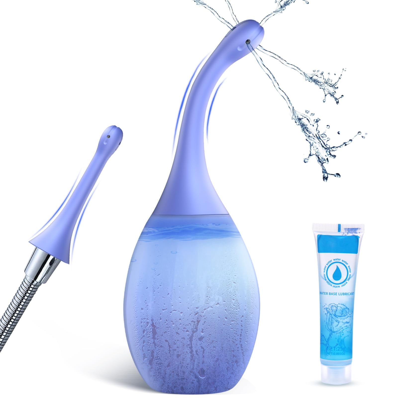 Enema Anal Douches for Men Women - Enema Bulb Bendable Silicone Nozzles ...