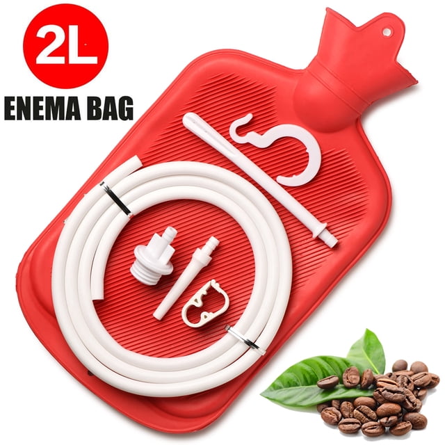 Enema Bag,ZPL Reusable 2L Enema Bag Kit Colon Cleaning Irrigation Detox ...