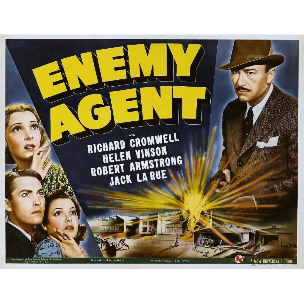 Enemy Agent 1940 Movie Poster Masterprint (28 x 22) - Walmart.com