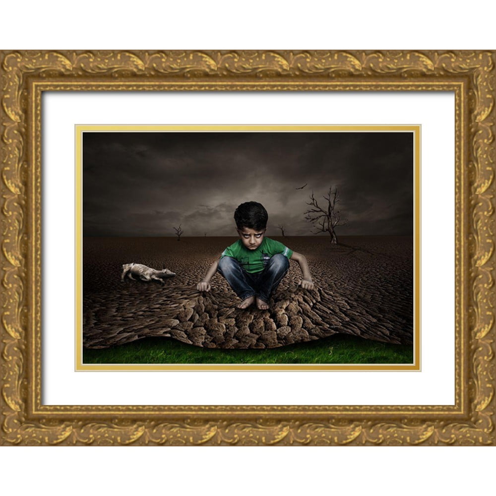 Ener, Deniz 24x18 Gold Ornate Wood Framed with Double Matting Museum ...