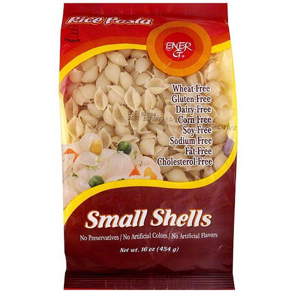 Ener-G Small Shells Rice Pasta, 16 oz (Pack of 6) - Walmart.com