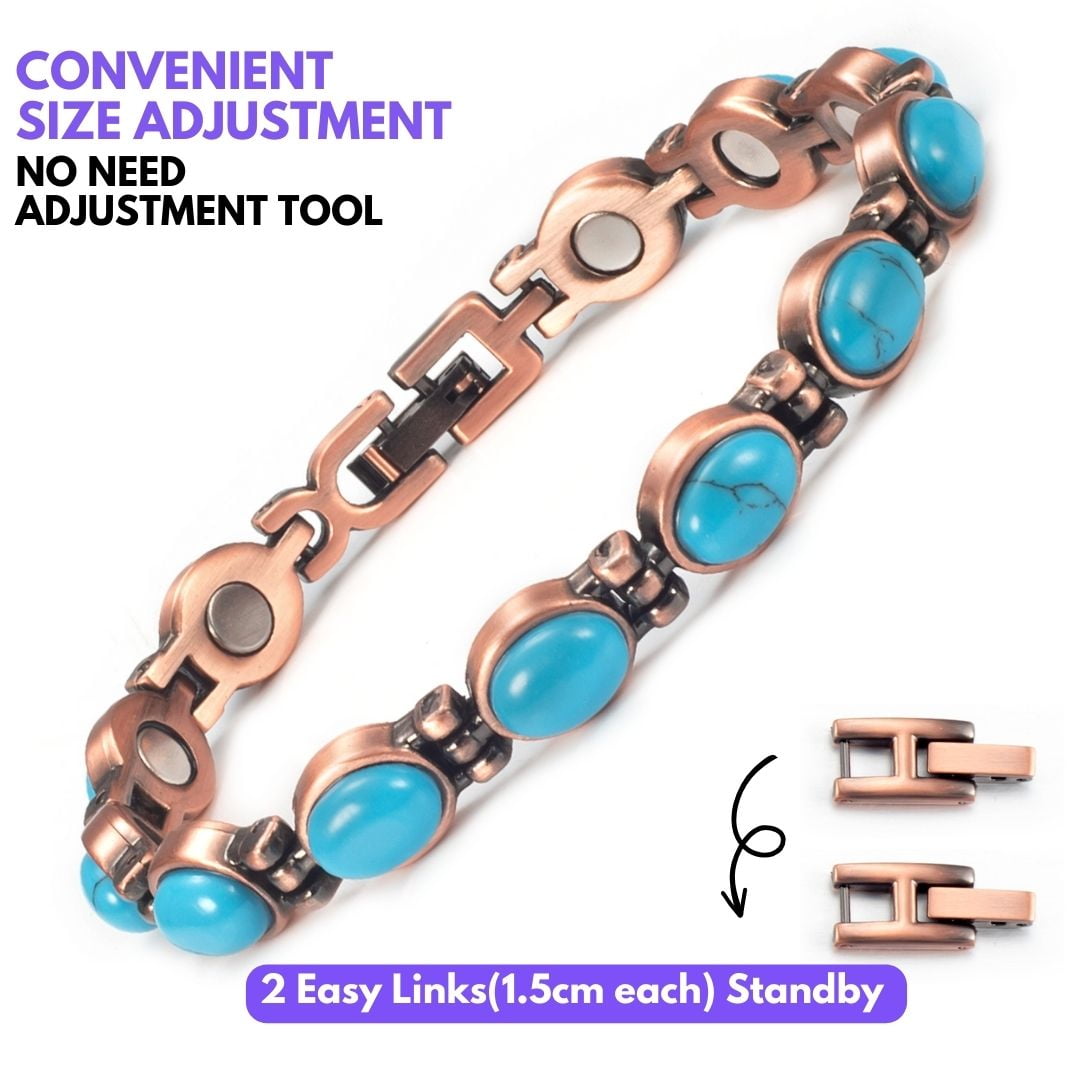 EnerMagiX Turquoise Copper Bracelet for Women, Arthritis and Joint ...