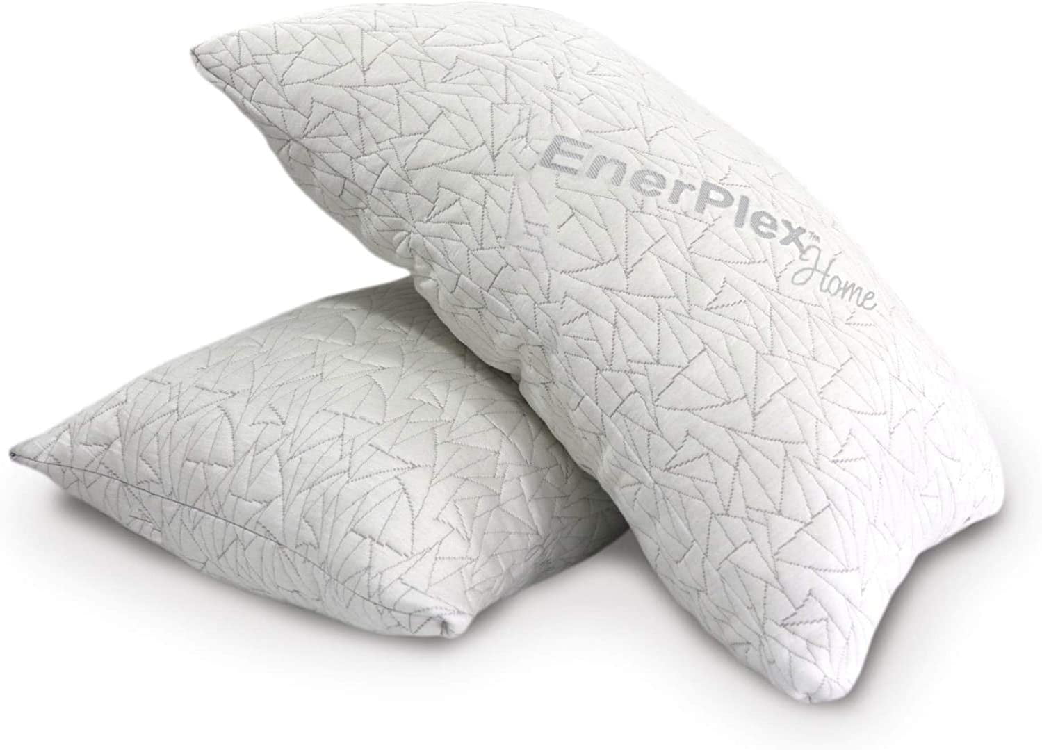 EnerPlex Luxury King Pillows, 2-Pack, Shredded Memory Foam, Washable ...