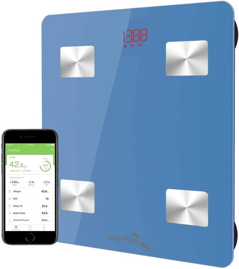 EnerPlex Scale for Body Weight - Bluetooth Compatible, Accurate Digital ...