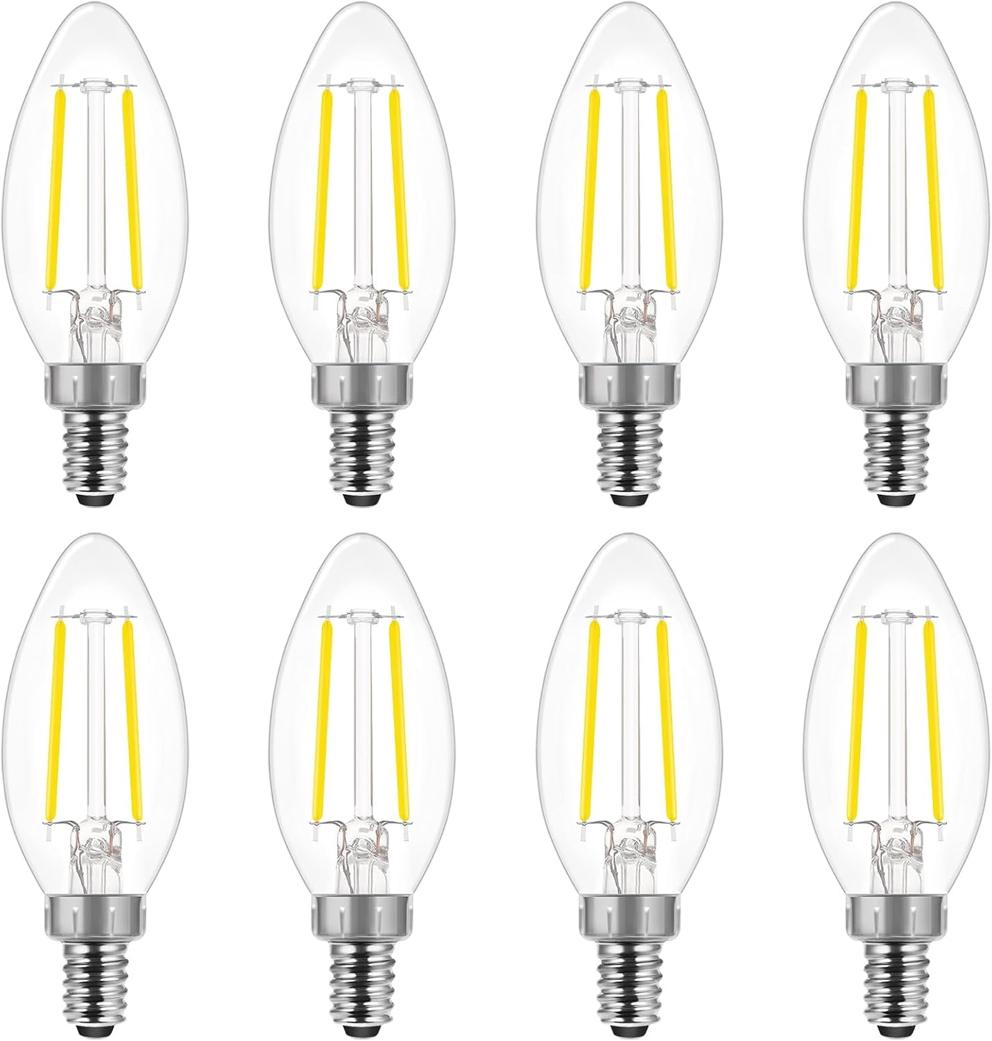 EnerYANTONtic YANTON B10 E12 Candelabra Light Bulbs 60 Watt Equivalent ...