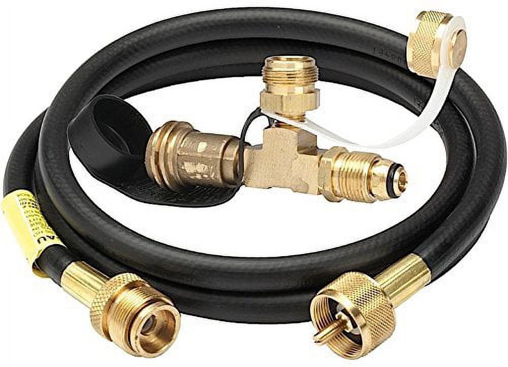 Enerco F173714 - Stay Flow 144" LP Gas Hose with Tee Assembly ...
