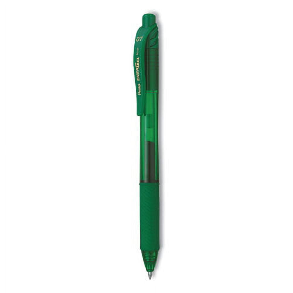 Energel-X Gel Pen, Retractable, Medium 0.7 Mm, Green Ink, Green Barrel ...