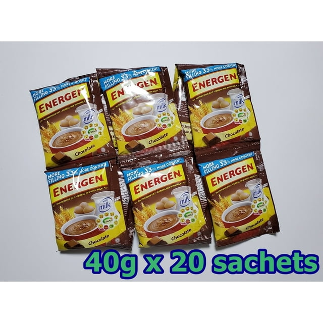 Energen Chocolate Nutritious Oatmeal Cereal with Milk, Wheat Grain, 40g ...
