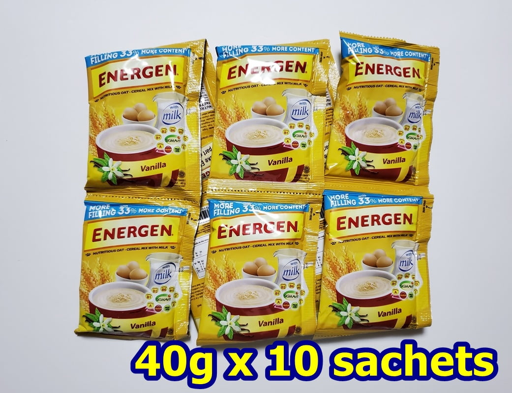 Energen Vanilla, Nutritious Oat - Cereal with Milk 40 grams x 10 ...