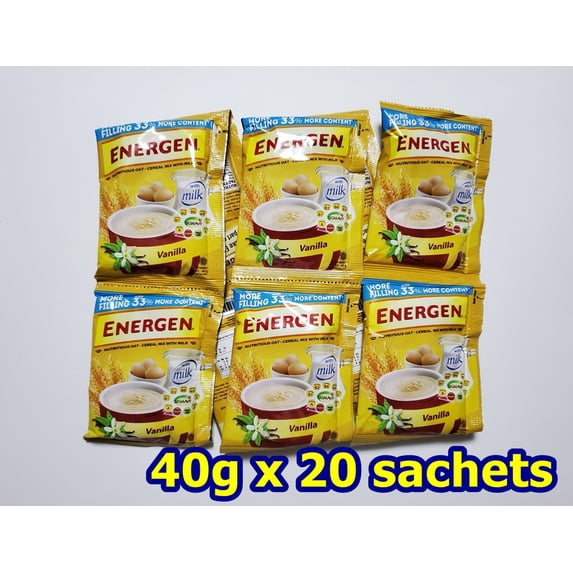 Energen Vanilla, Nutritious Oat - Cereal with Milk 40 grams x 20 ...