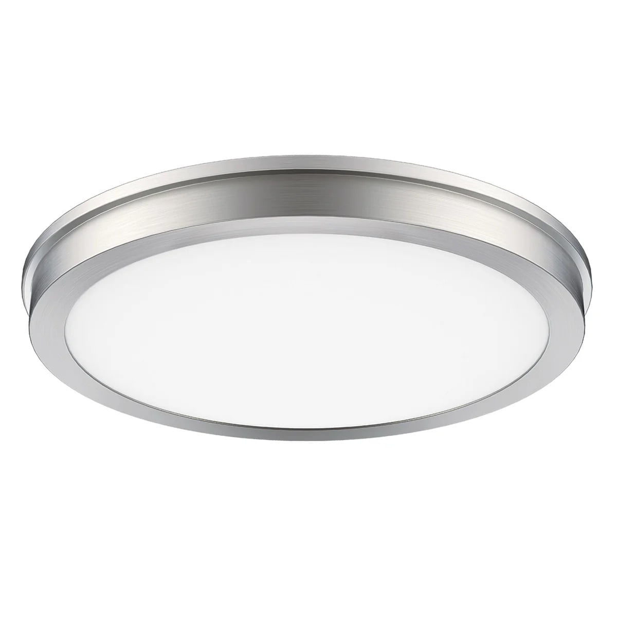 Energetic 14” Slim LED Flush Mount Light Fixture, Brushed Nickel ...