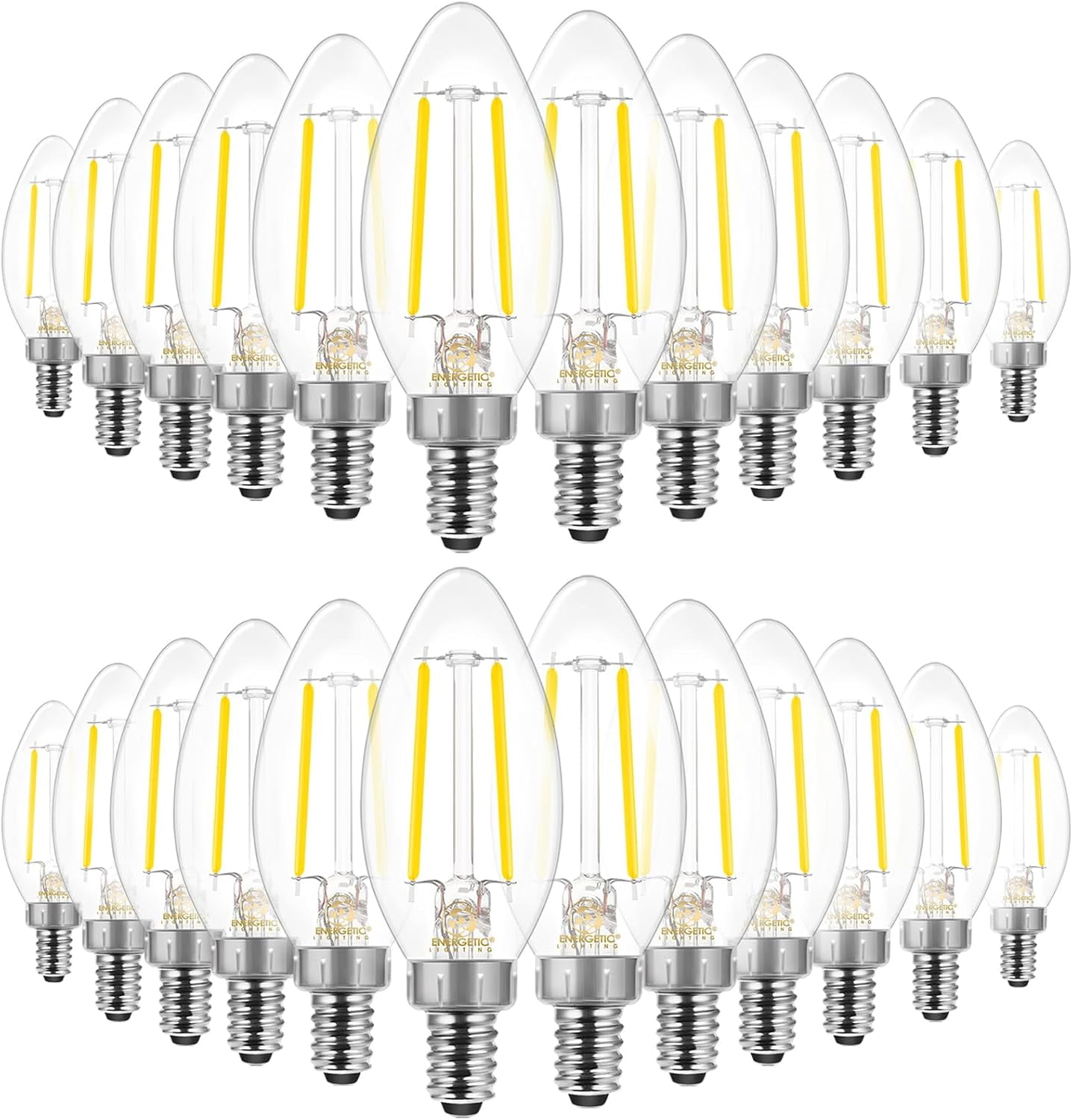 Energetic E12 B10 LED Classic Candelabra Clear Light Bulb, 40 Watt ...