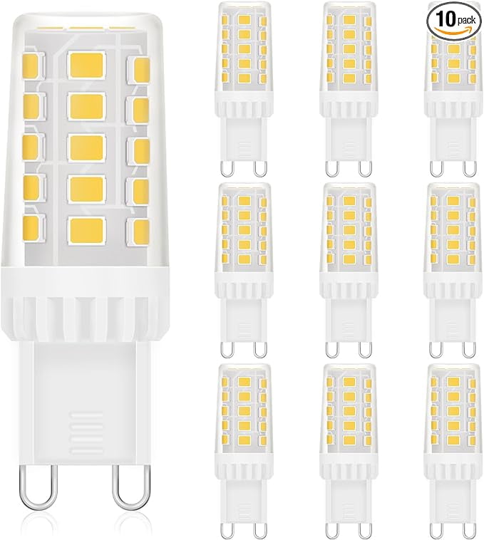 Energetic G9 Bulb Non-Dimmable, G9 40W T4 Halogen Equivalent, 400LM G9 LED Bulb Cool White 4000K ...