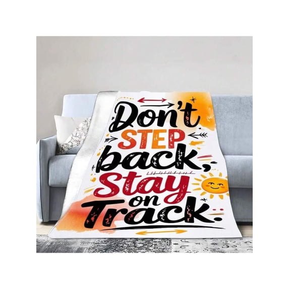 Energetic Motivational Quote Wall Art - 'Don't STEP Back, Stay On Track ...