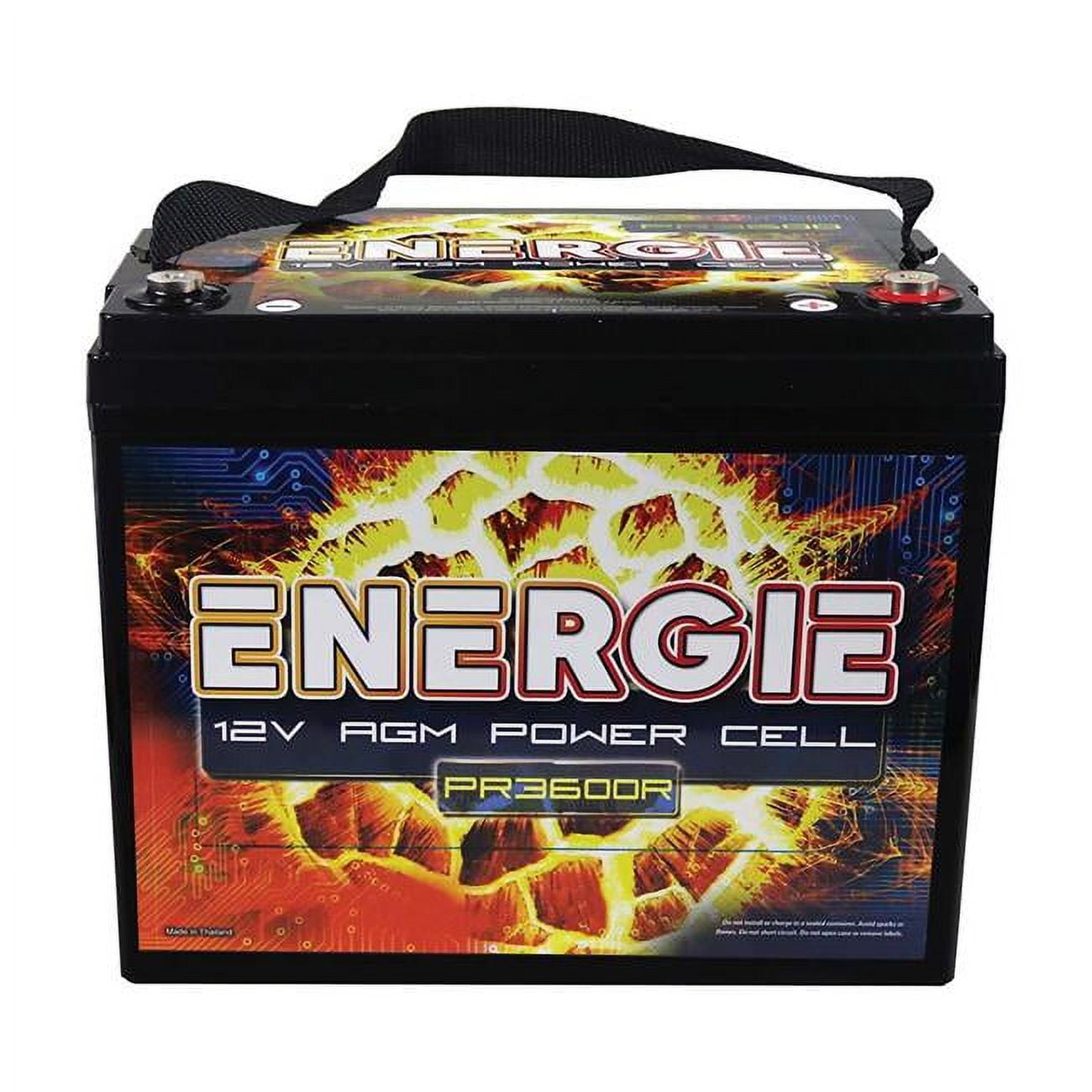 Energie PR3600R 3600W 75 Ah 12V AGM Power Cell Battery with Reversed ...