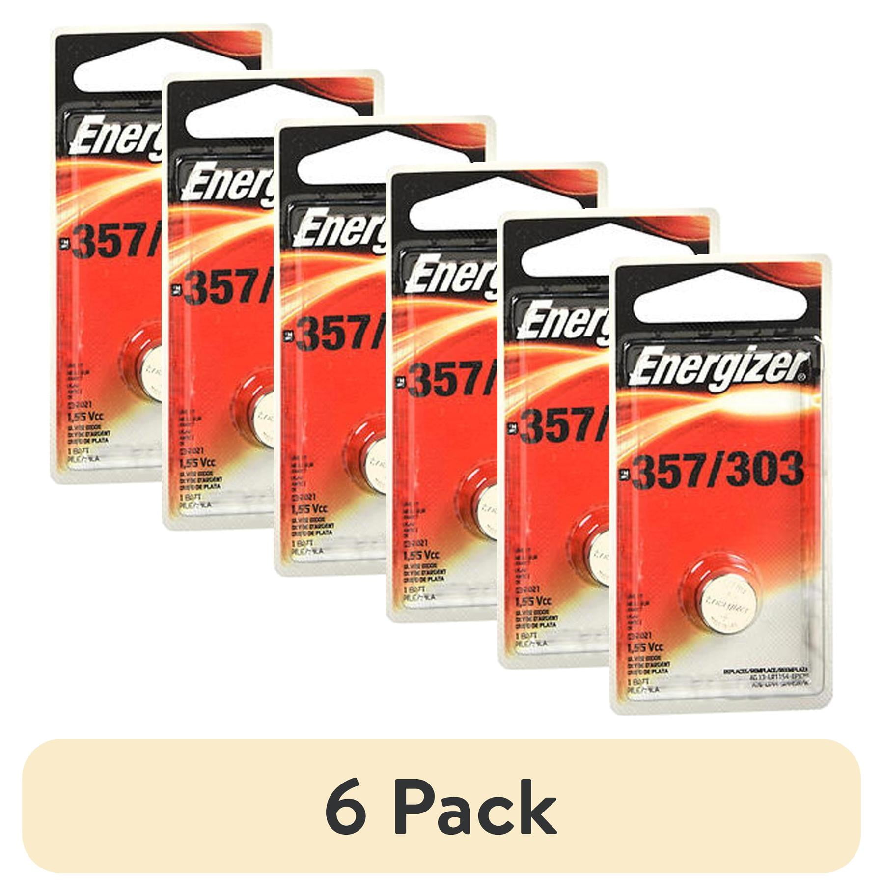 (6 pack) Energizer 1.5V 357/303 Watch Battery - Walmart.com