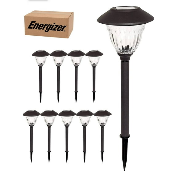 Dadiaei 2 Pack Outdoor Solar Garden Lights LED Stainless Steel Glass ...