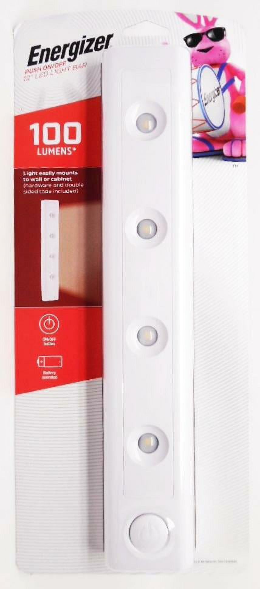 Energizer 12" LED Battery Operated Light Bar 100 Lumens for Under ...