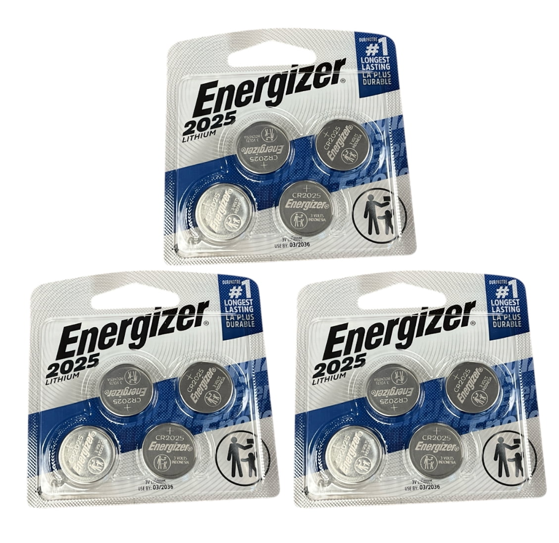 Energizer 12 Pack Lithium 2025 Coin Cell Batteries 03/2036 Expiration ...