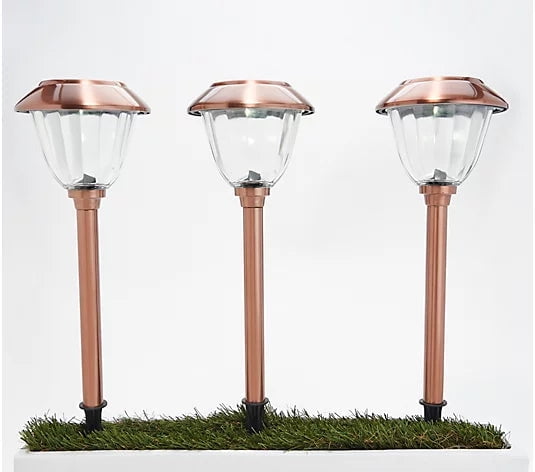 Energizer 12 Pack Solar Pathway Light Set, 15-Lumen, Stainless Steel ...