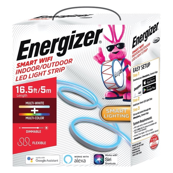 Energizer Connect EOS2-1002-RGB 16.5-Ft. Smart Wi-Fi Indoor/Outdoor ...