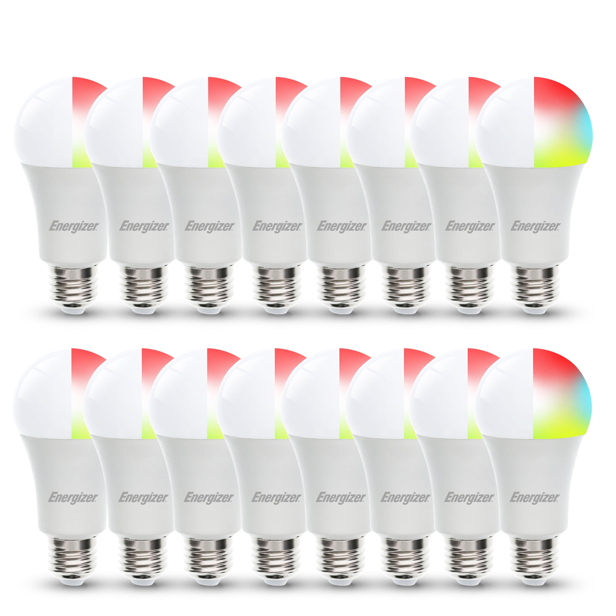Energizer 16-Pack Wi-Fi LED Bulb, A19, E26, Multi-Color & White, App ...