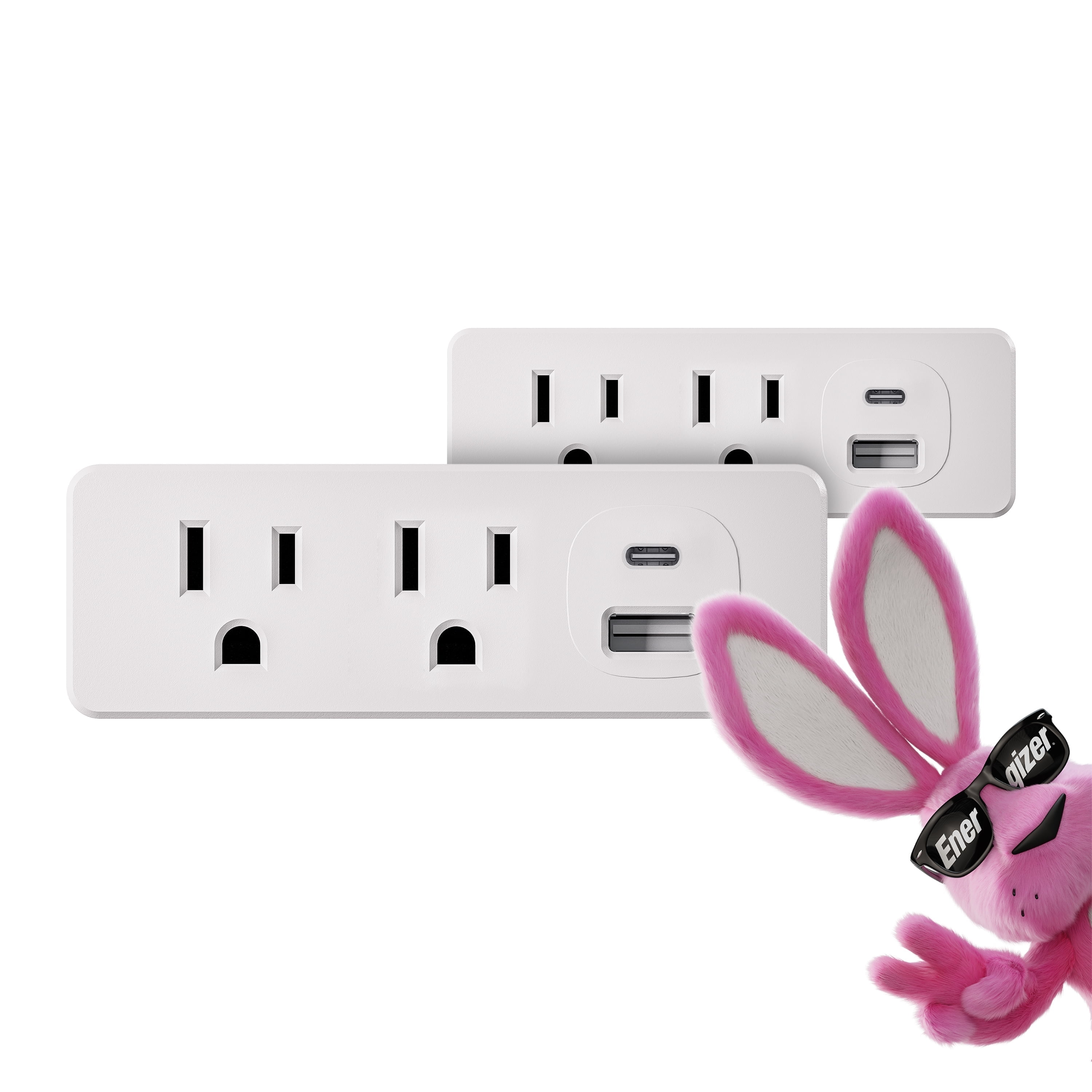 Energizer 2 Packs of 4 Device Fast Charging Multi Plug Wall Outlet ...