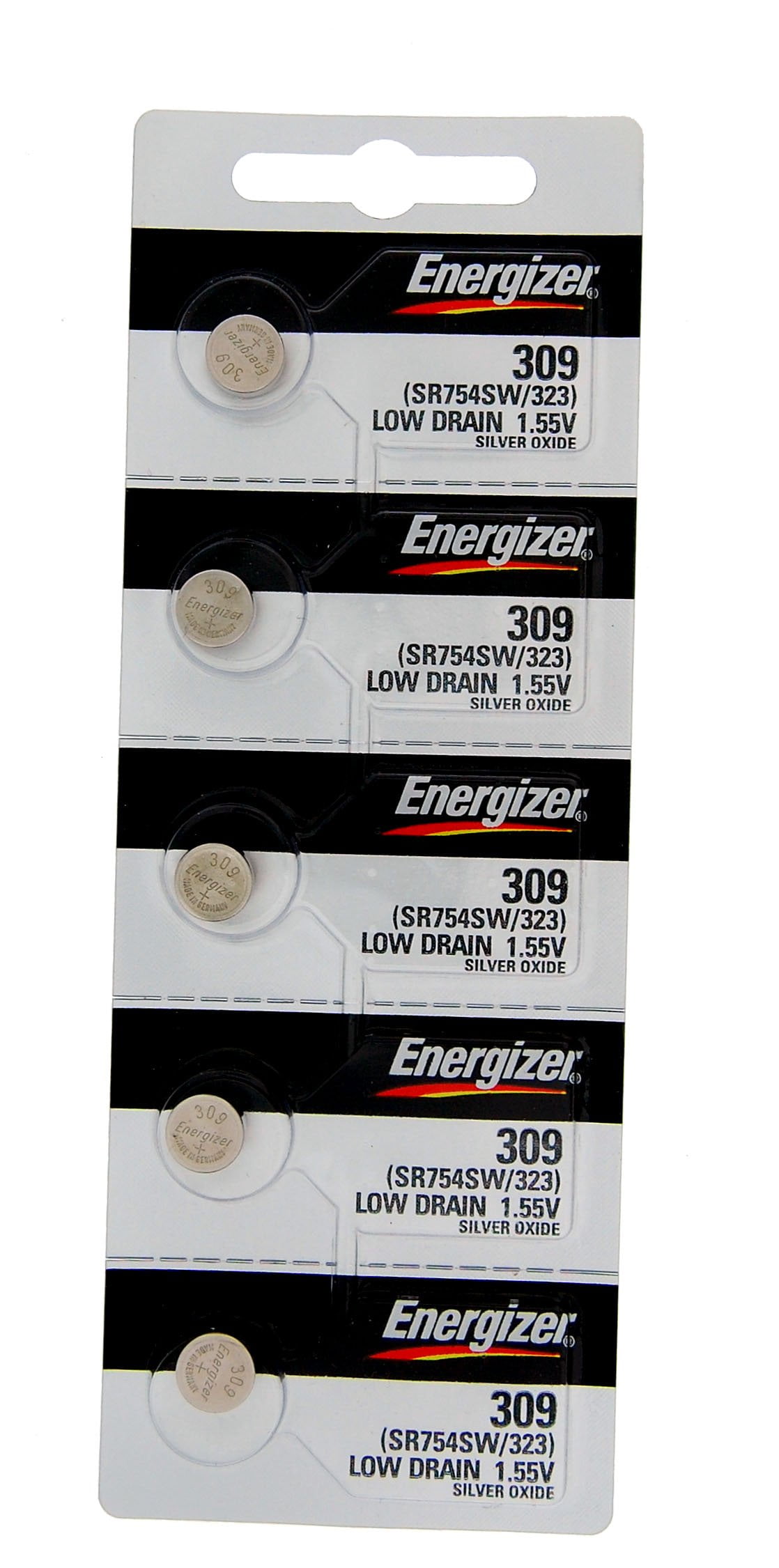 Energizer 309 1.55v SR754SW Watch/Calculator Battery (Pack Of 5 ...
