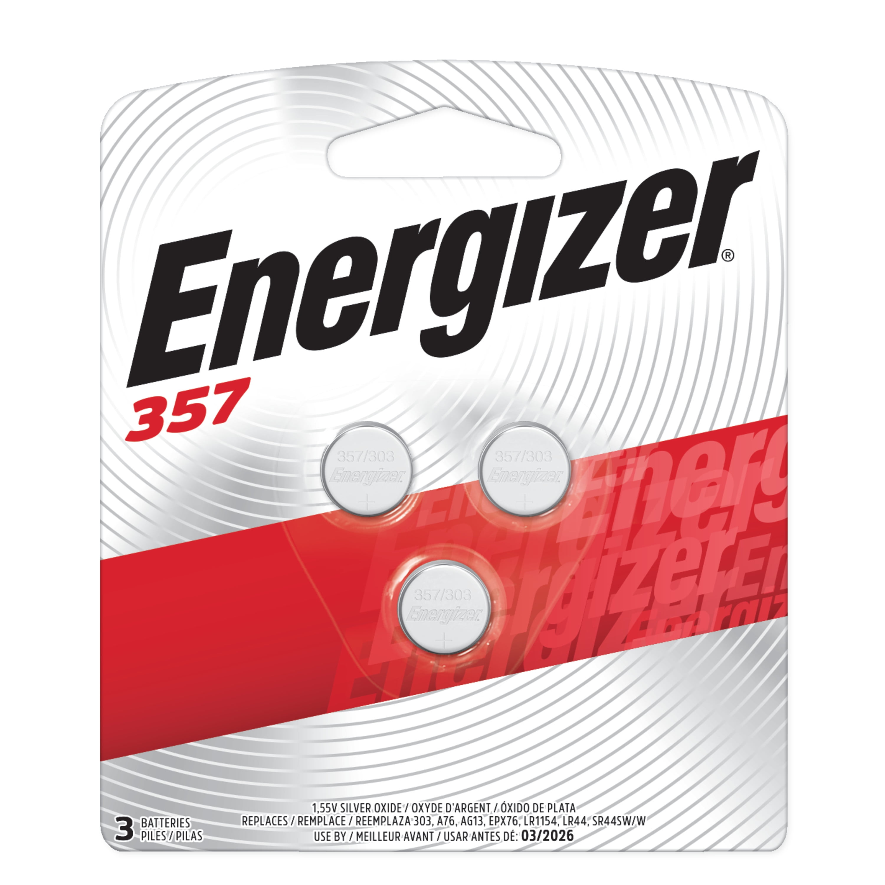 Energizer 357/303 Variety Pack Button Cell Batteries (3 Pack) - Walmart.com