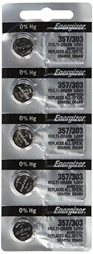 Energizer 357/303 Button Batteries, High Energy Density, 10 Pack ...