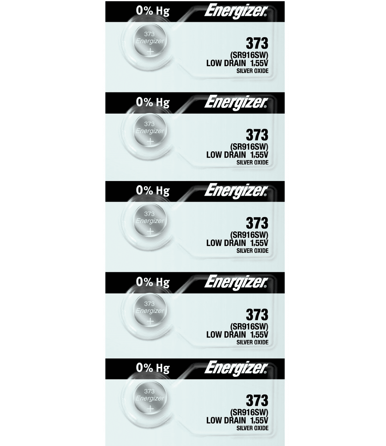 Energizer 373 SR916SW Silver Oxide Watch Battery (5 Count) - Walmart.com