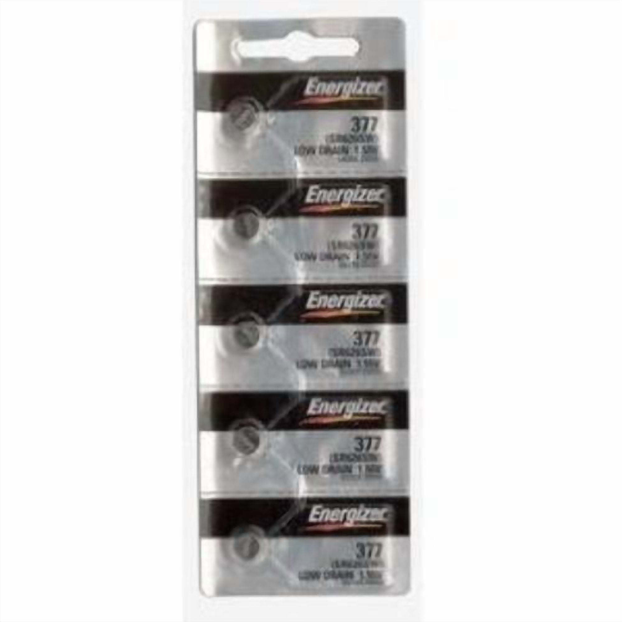 Energizer Watch Batteries, Type 377/376, Pack of 5, Perfect for ...