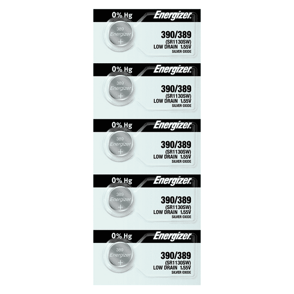 Energizer 386/301 Silver Oxide Button Battery, 1.55V, 2 Pack, SR43, 386 ...