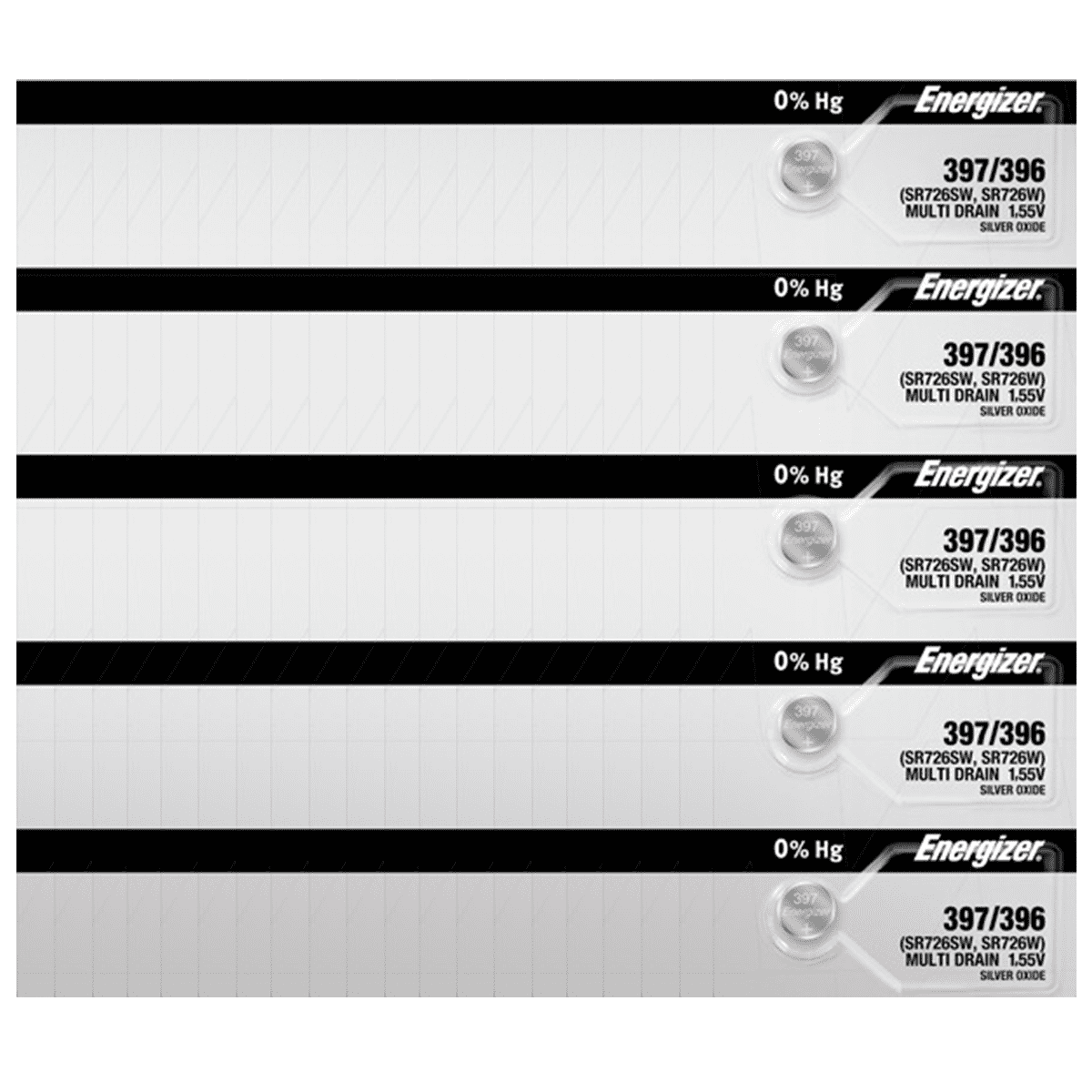 Energizer 397/396 SR726SW Silver Oxide Watch Battery (100 Count ...