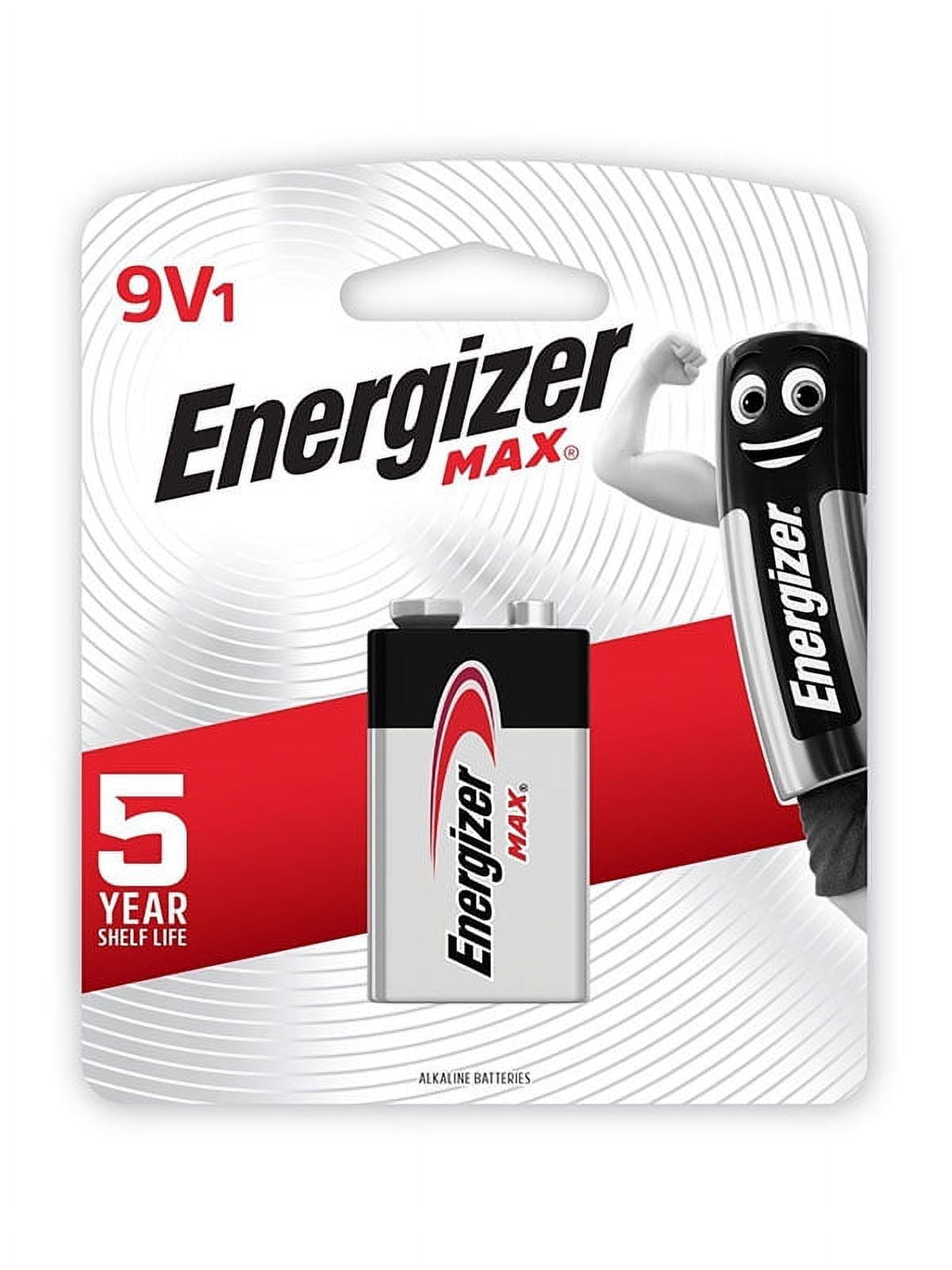Energizer 9V Batteries, Max Premium 9 Volt Battery Alkaline (1 Pack ...