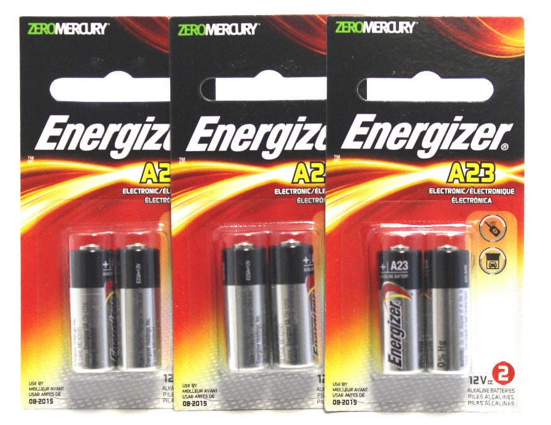 Energizer A23 12V Three Cell Batteries, Pack of 3 (6 Batteries Total ...