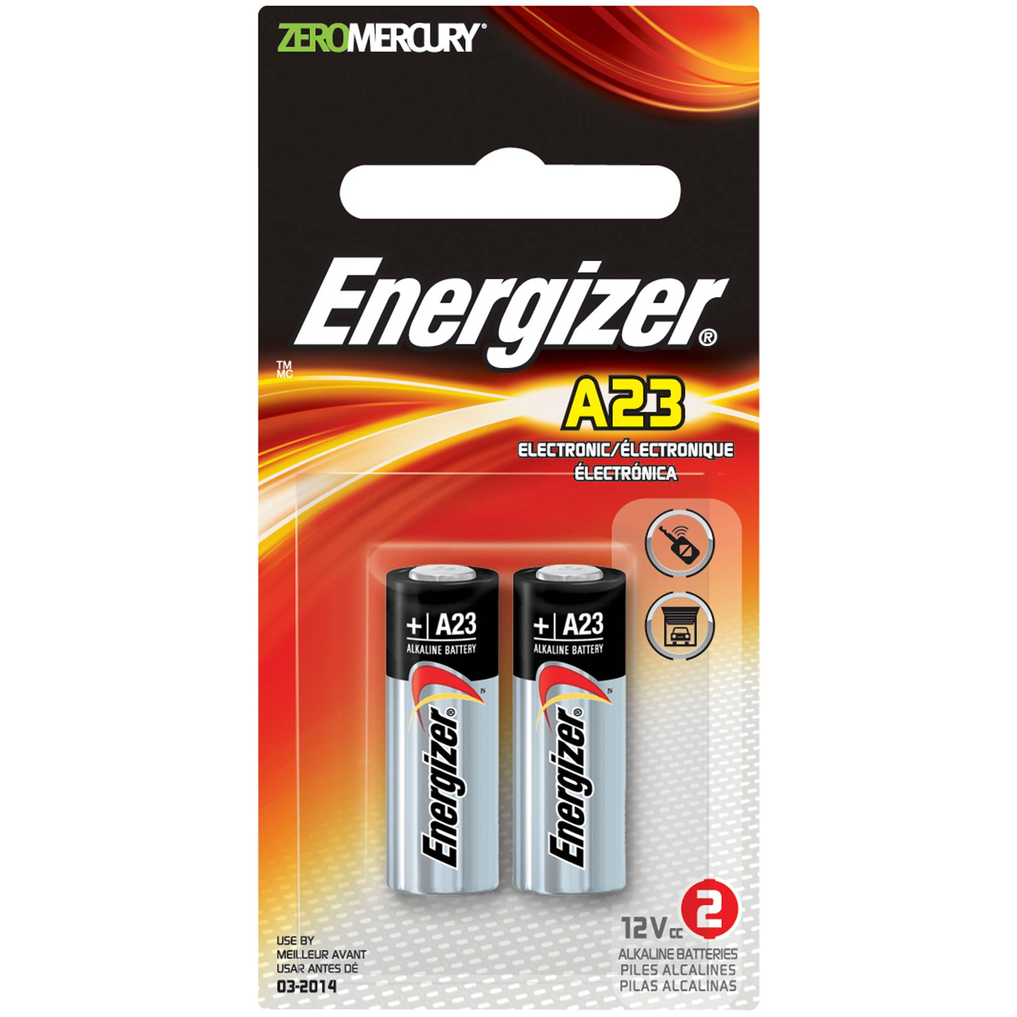 Energizer A23 12V Miniature Alkaline Batteries (2 Pack), Small ...