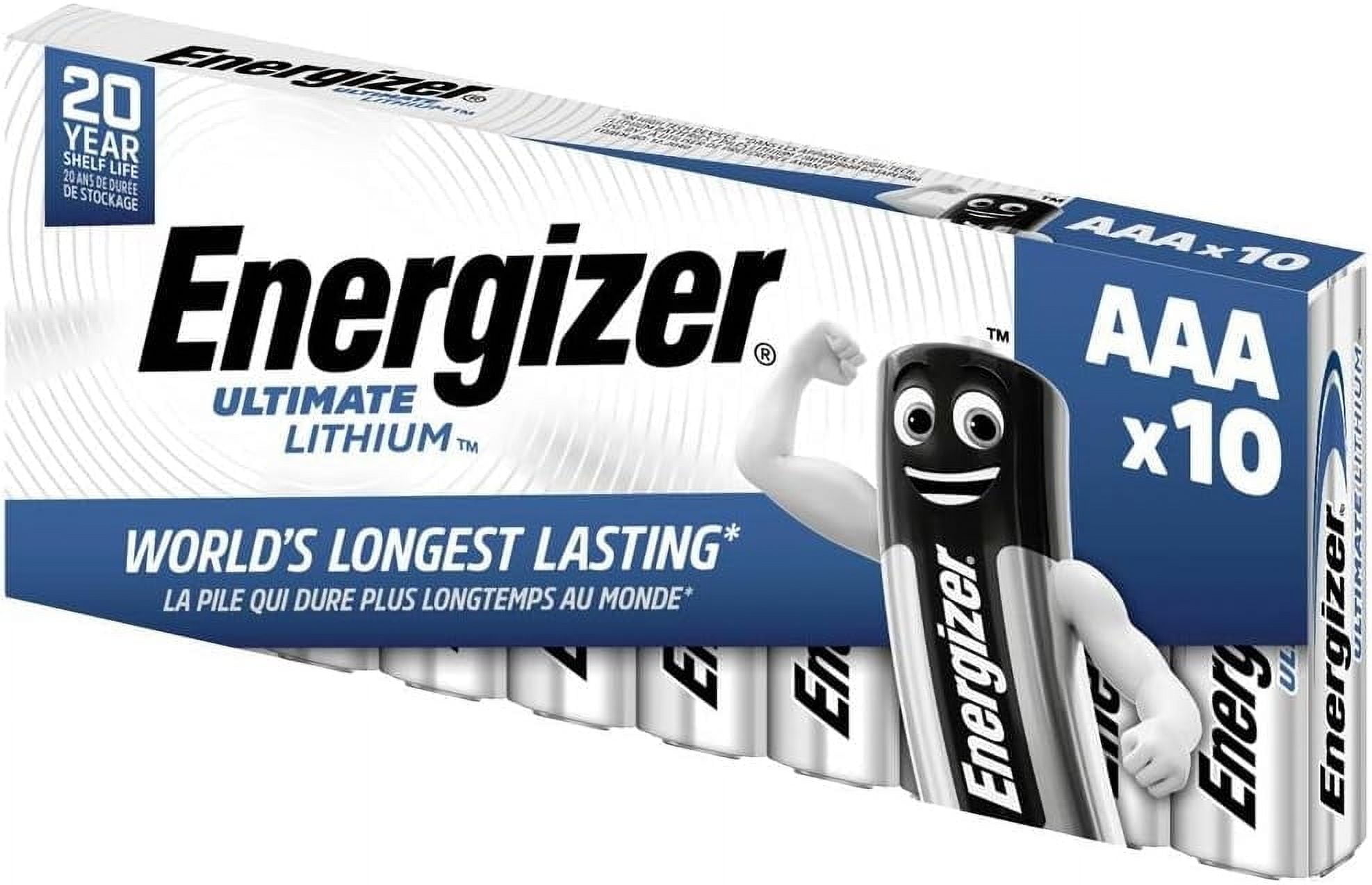 Energizer AAA Ultimate Lithium Battery Pack of 10 - Walmart.com