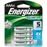 Energizer AAA Rechargeable Batteries, 4 Pack, 700mAh NiMH, Pre-Charged ...