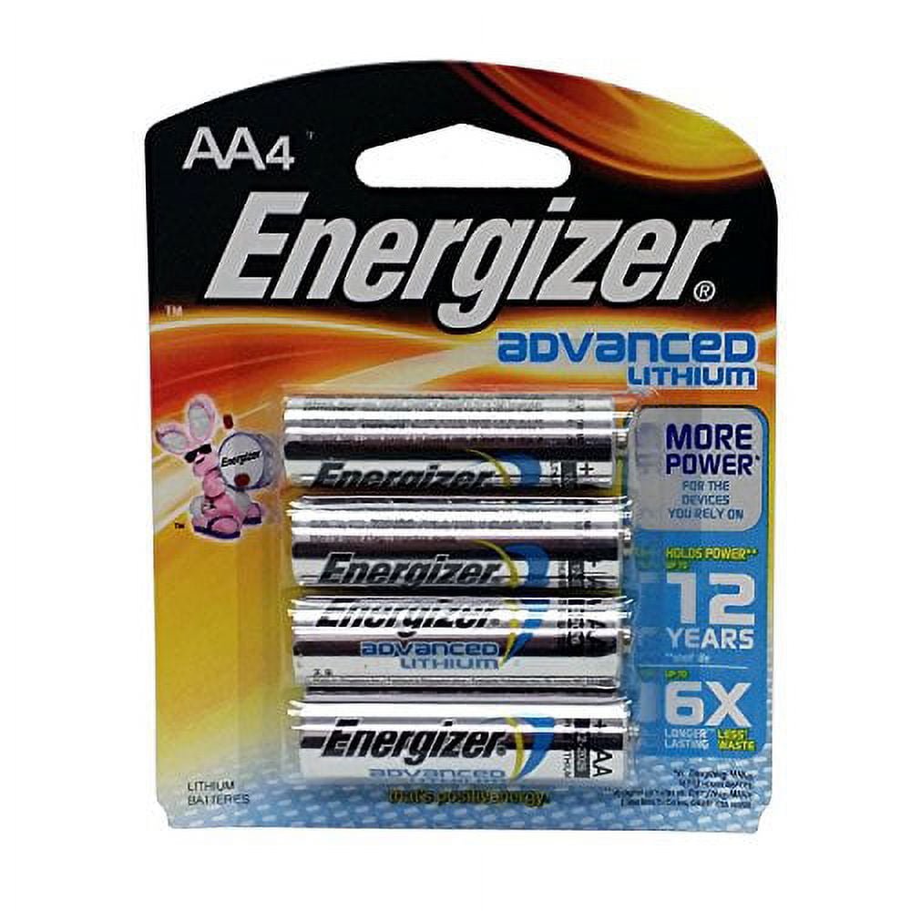 Energizer Advanced Lithium AA Battery 4 Pack - Walmart.com